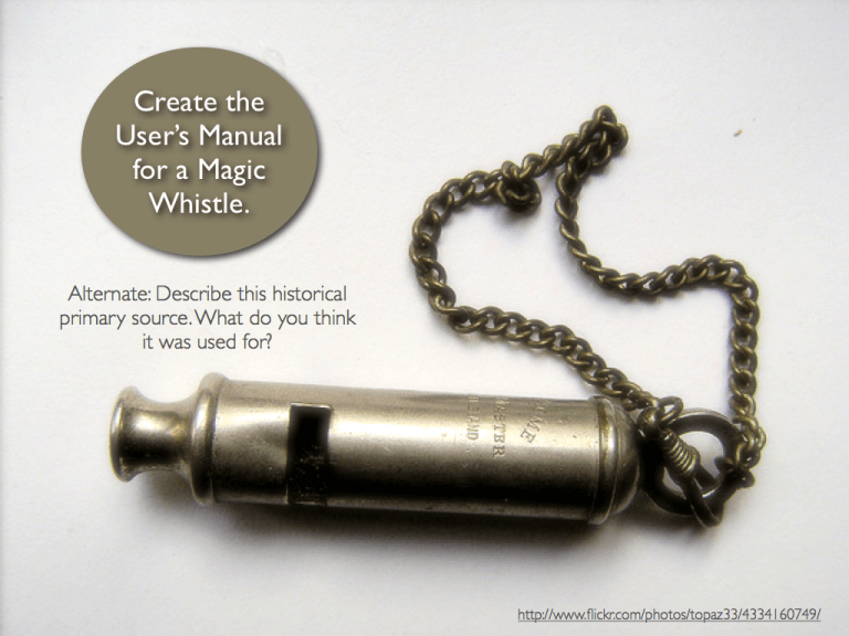 The Magic Whistle – Unsigned Books